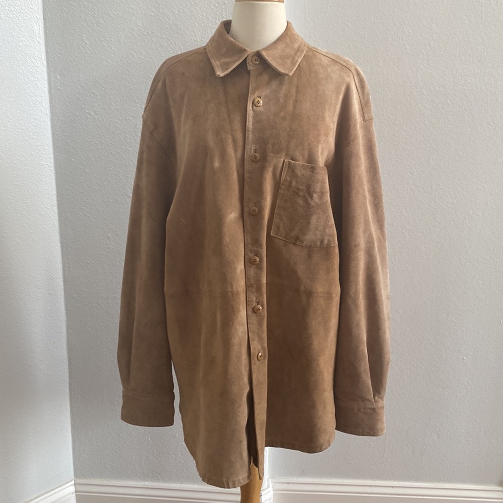 Baracuta Mens Western Leather Suede Shacket Size L - Gem